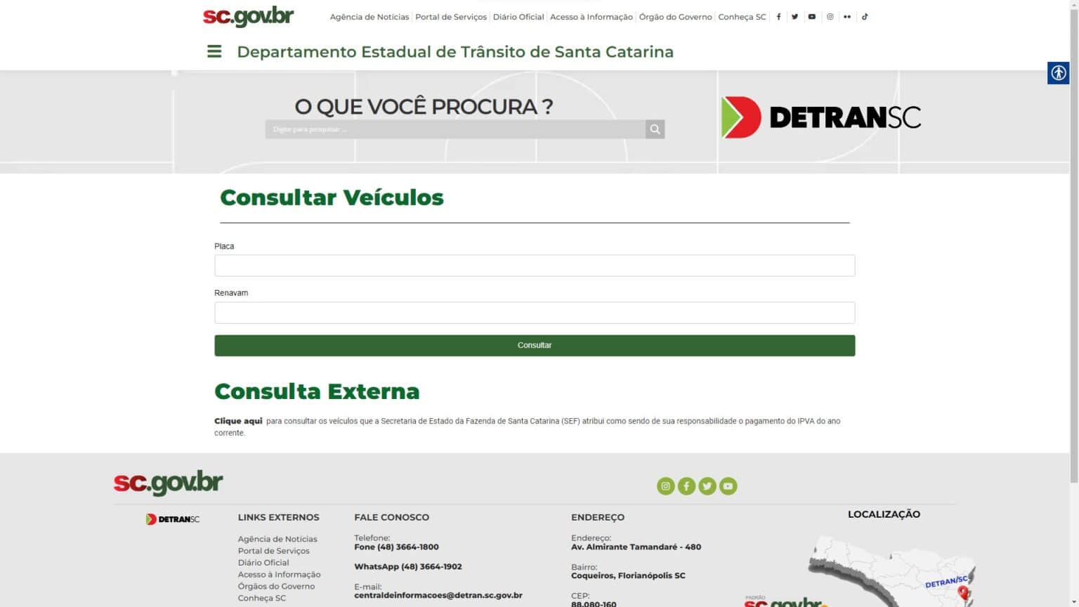 Licenciamento Anual 2024 Detran SC